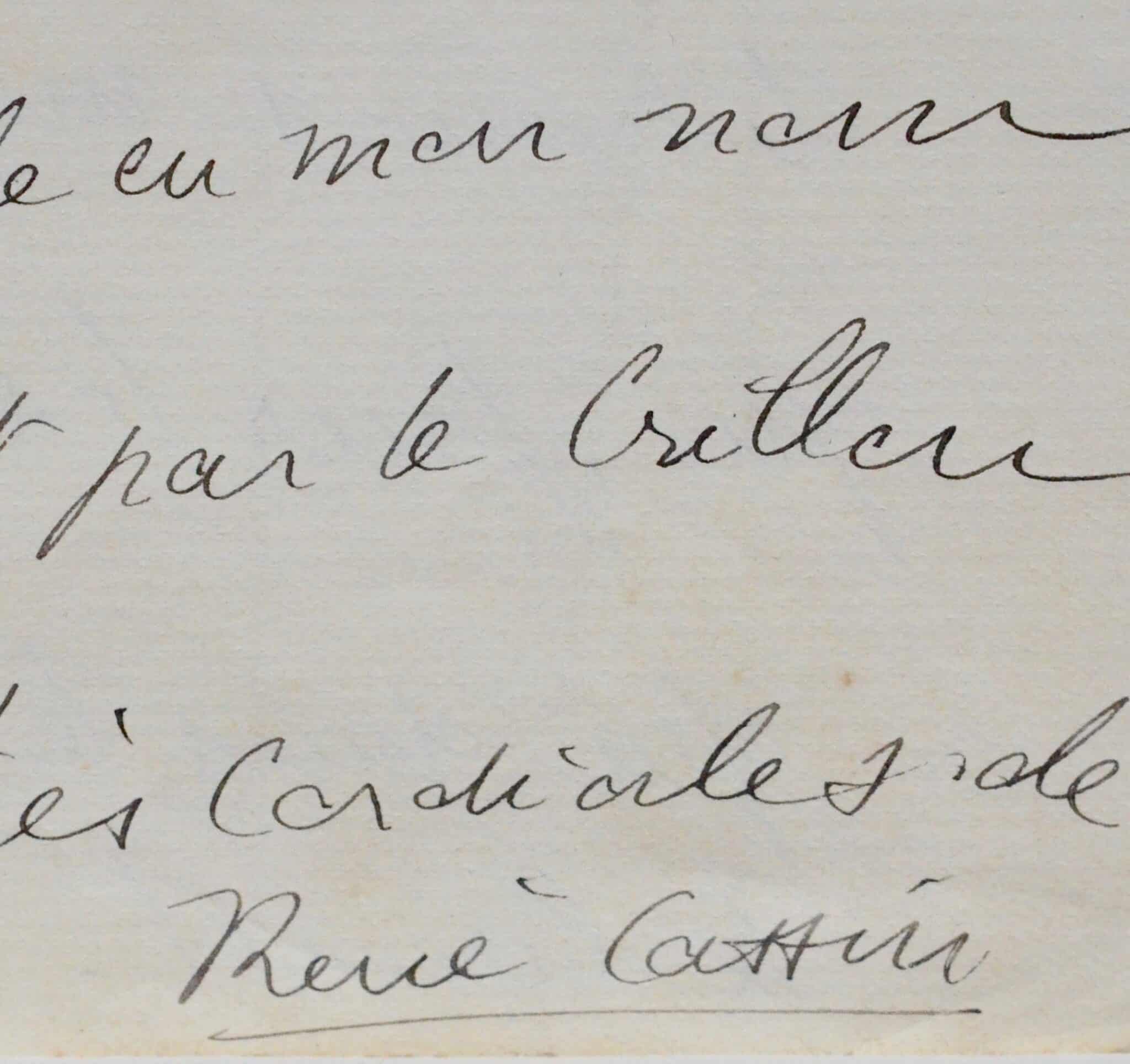 Le Nobel de la Paix, René Cassin, ravi de son portrait – Traces Écrites