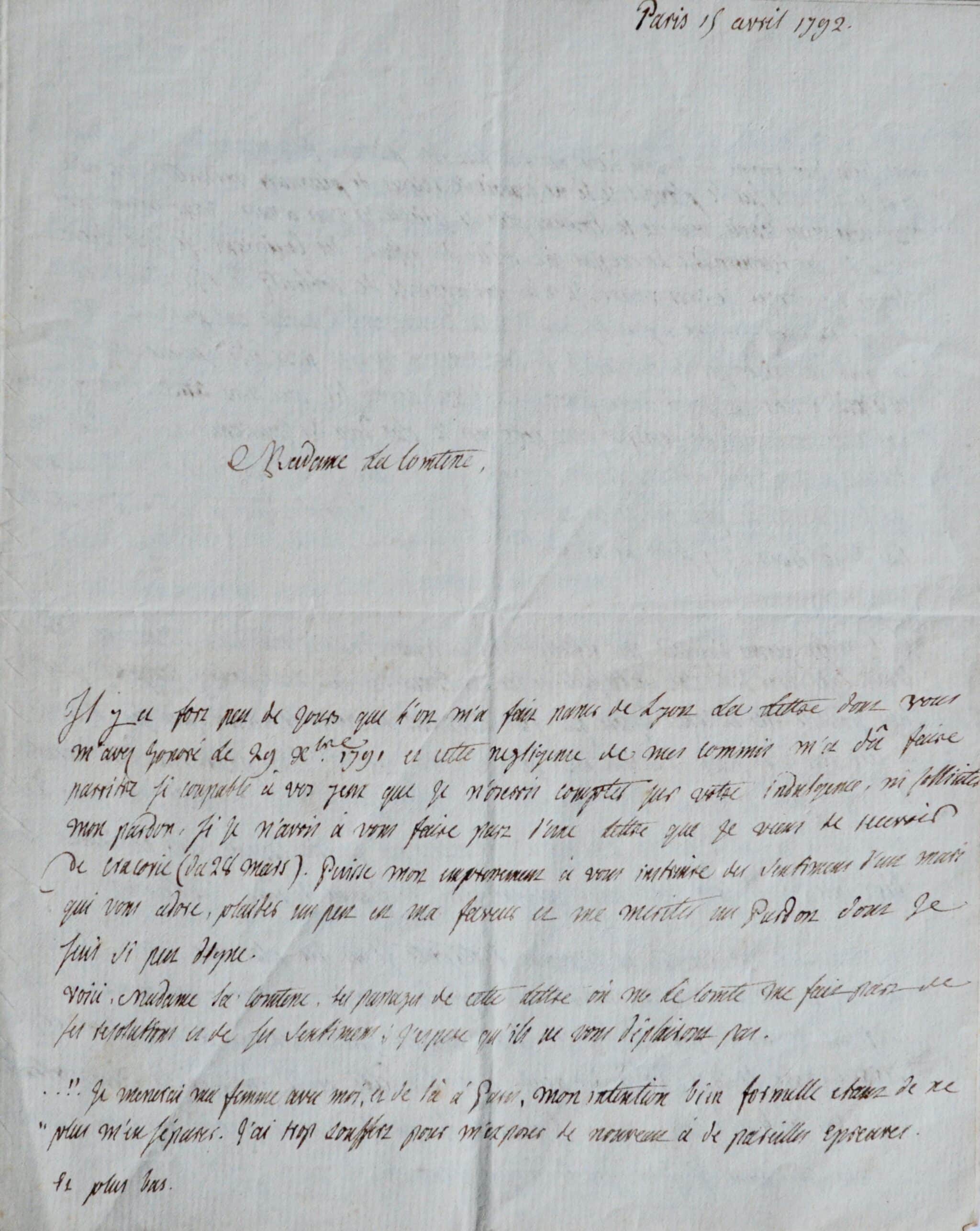 Grimod de La Reynière, confident d’une comtesse dans la tourmente ...
