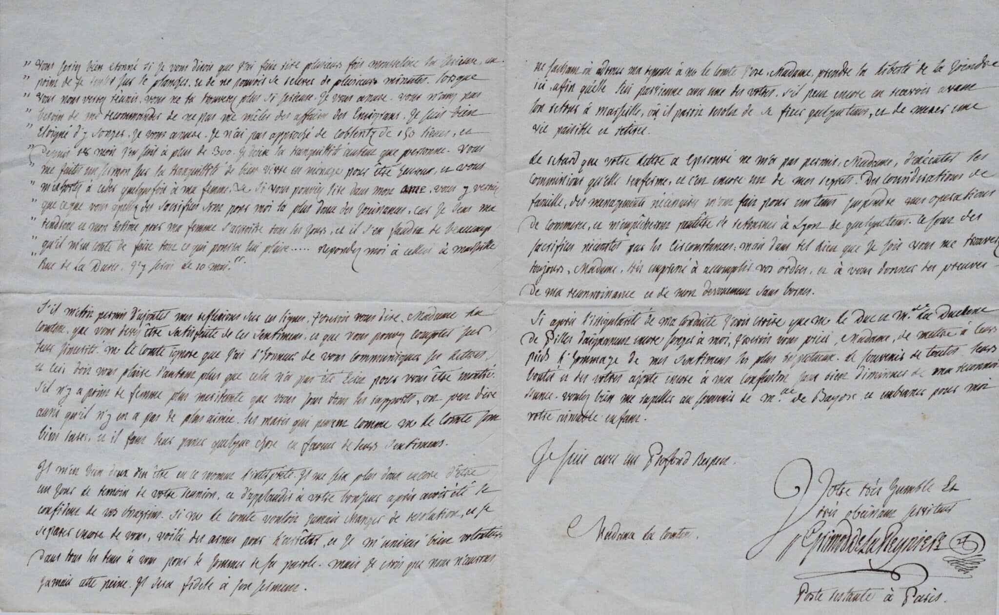 Grimod de La Reynière, confident d’une comtesse dans la tourmente ...