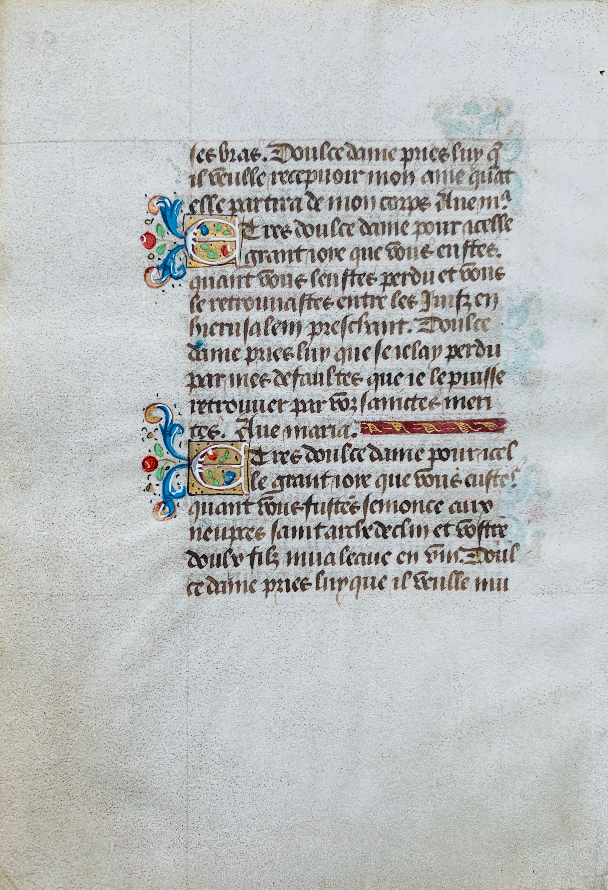 Exceptionnel poème médiéval des "Quinze Joyes de Nostre Dame", inspiré ...