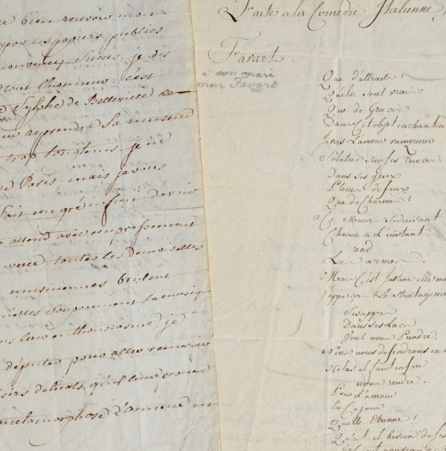 Rares lettre et manuscrit de Pierre Charles Cosson adressés à Justine ...