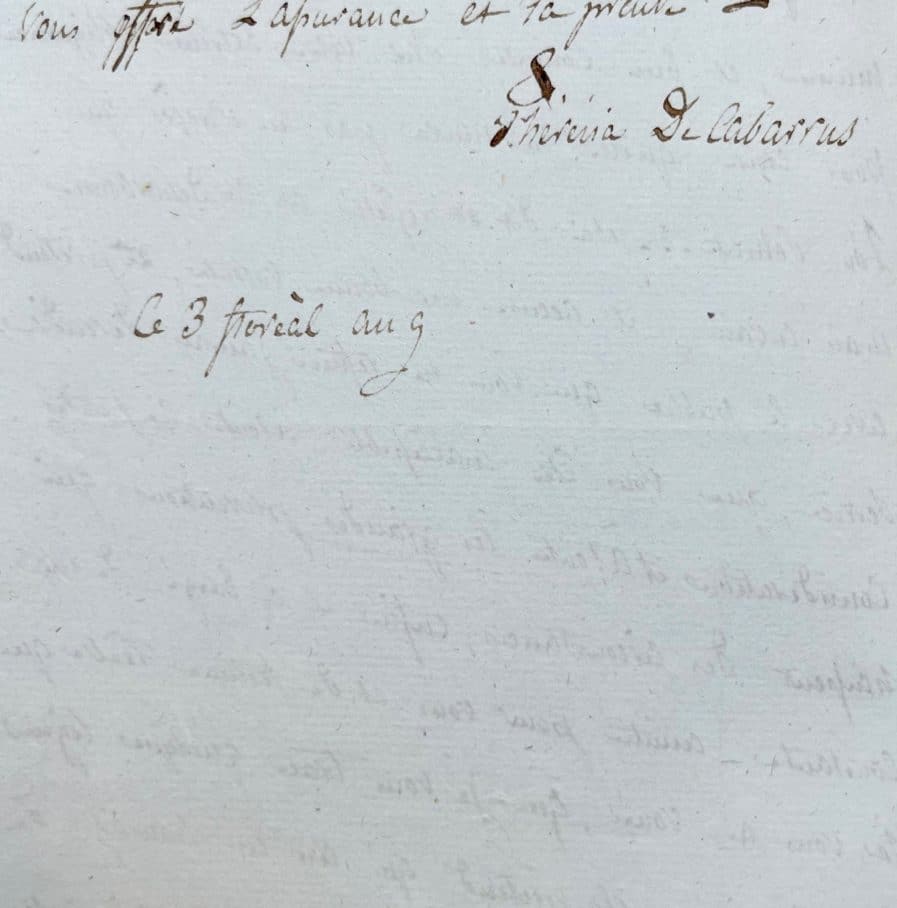 Lettre de recommandation de Madame Tallien, à un "frère ingrat ...