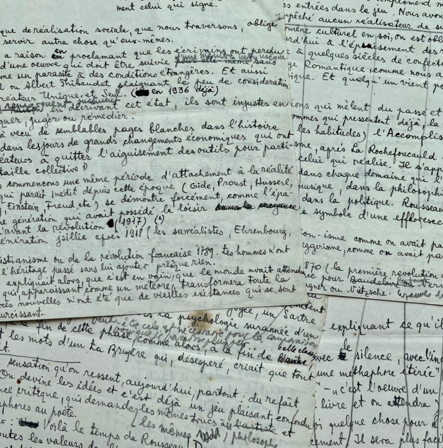 Remarquable manuscrit d’Isidore Isou : « Quelques formules pour me ...